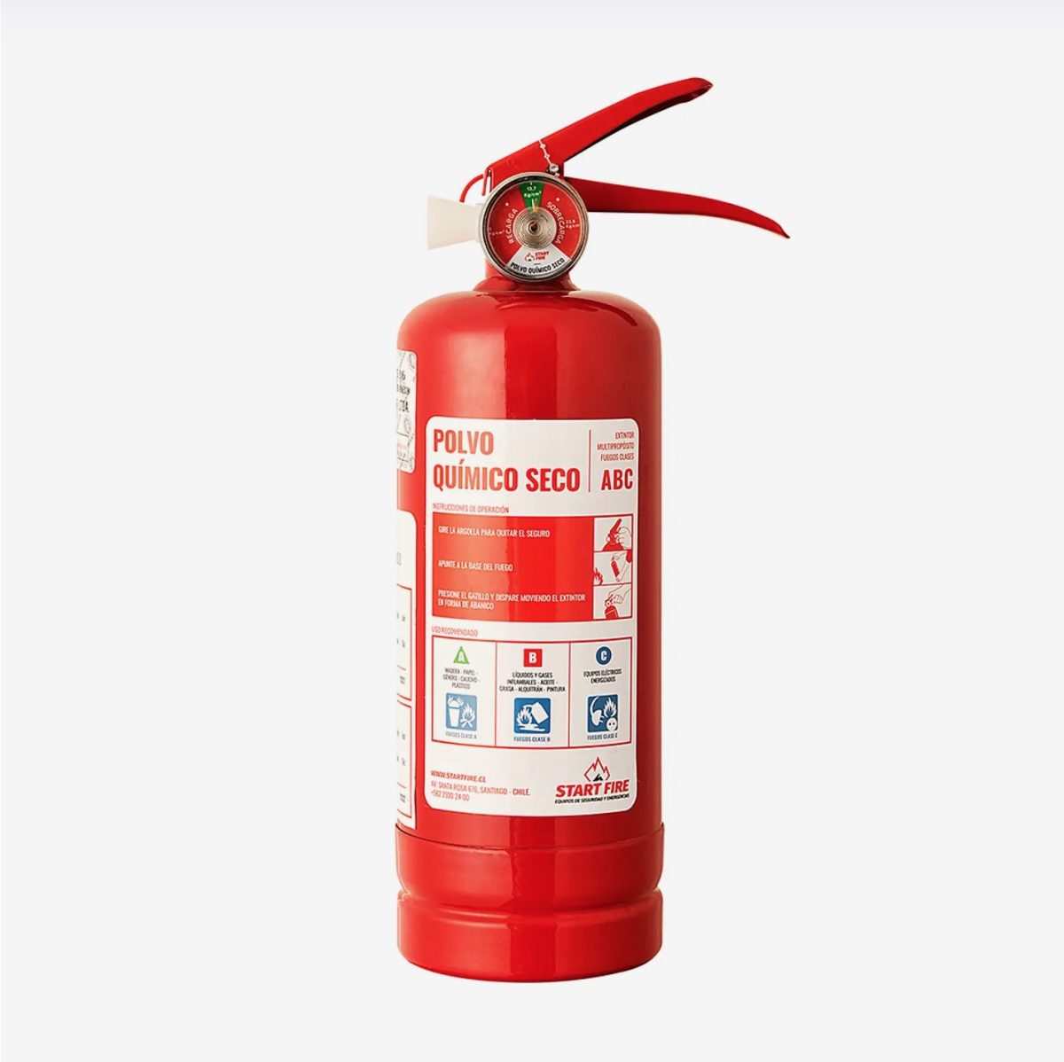 EXTINTOR POLVO QUIMICO SECO 1 kg 75% (ABC) – Uriseg Extintores